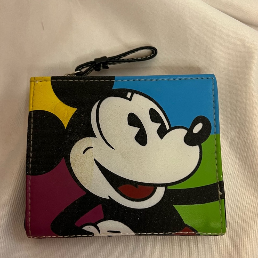 Vintage Disney Color Block Mickey Mouse Wallet - As Is - Gem